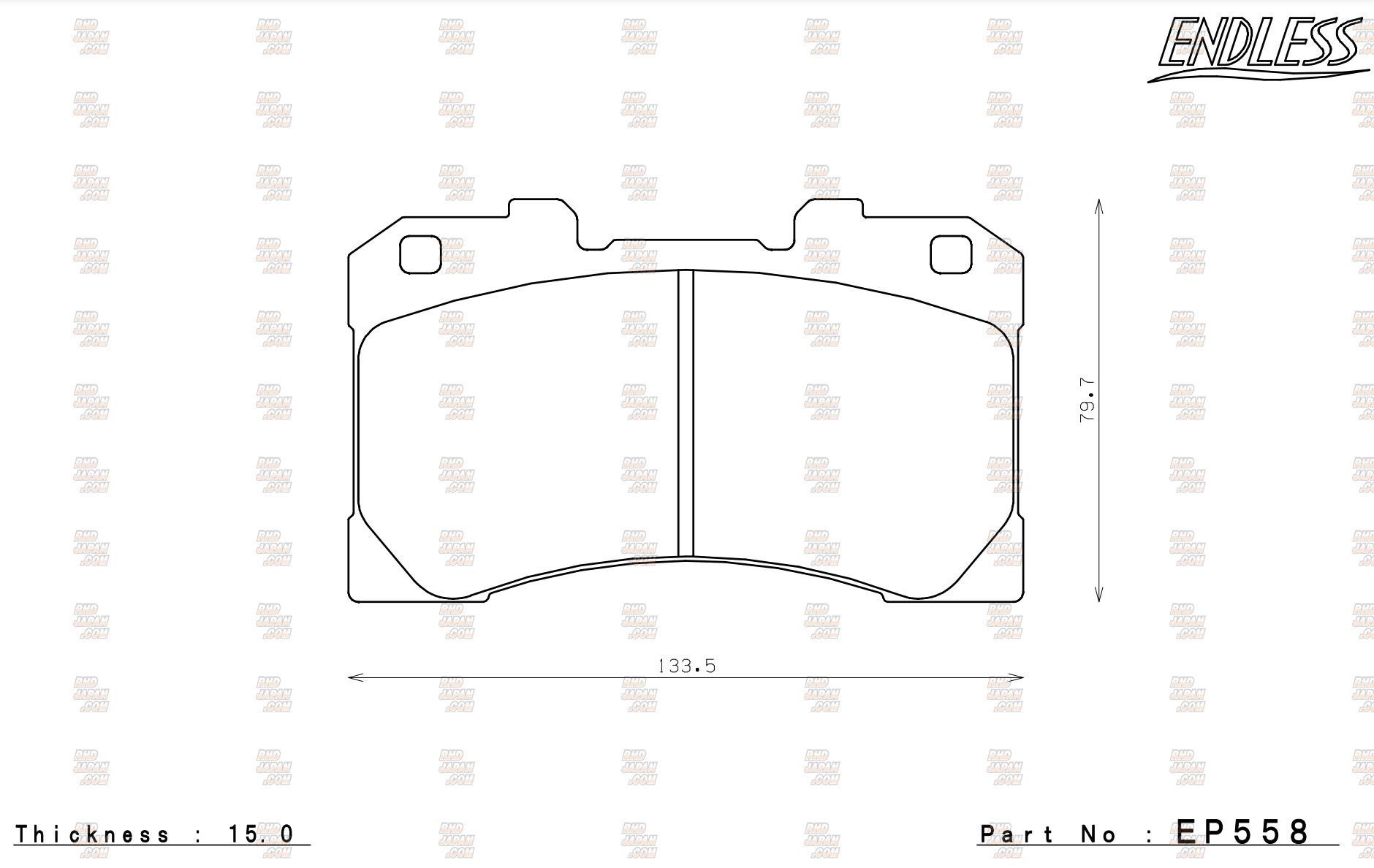 Endless Brake Pads Front Set Type CC-Rg - LBX Morizo RR GAYA16 GR Yaris GXPA16 GR Corolla ...